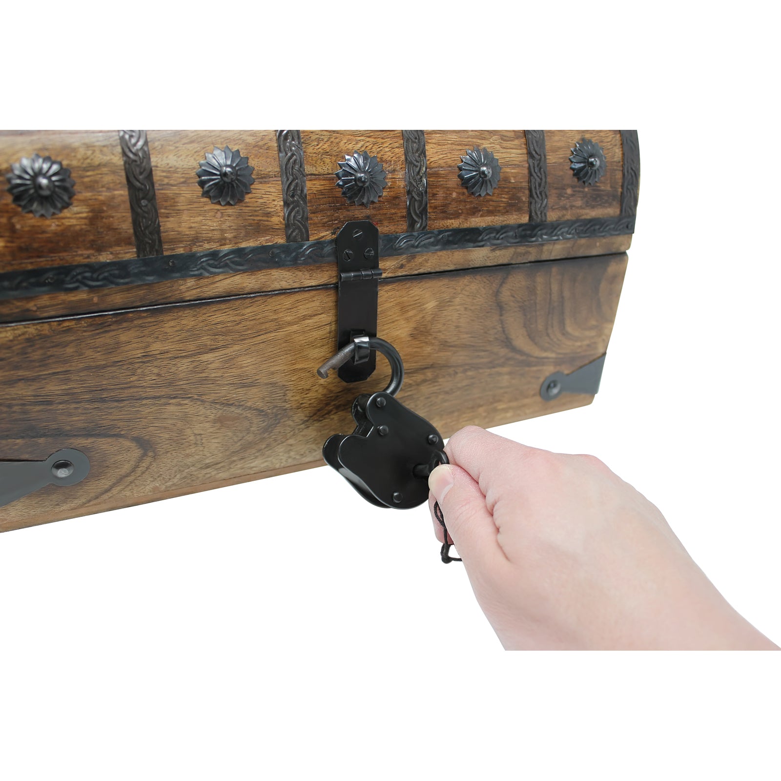 Pirate Treasure Chest with Lock and Skeleton Key - Large – Nautical Cove